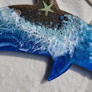 Resin Dolphin/ Beach Art/ Ocean Wall Art/ Dolphin Wall Décor/ Beach Art ...