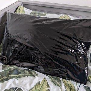 High Gloss Black PVC Pillow Case - Etsy