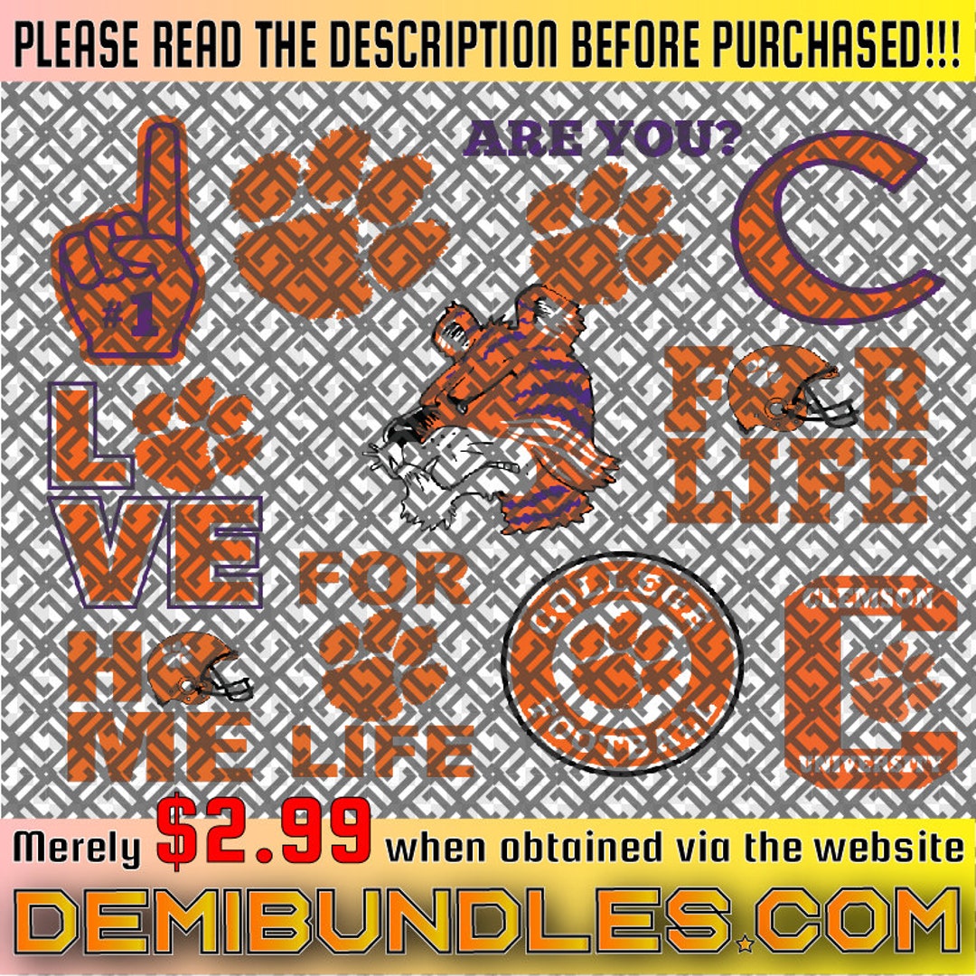 Clemson-tigers Football Team Bundle Svg, N-C-A-A Teams Svg, N-C-A-A Svg ...