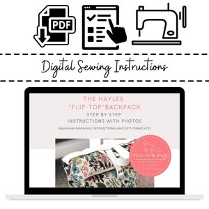 The Haylee Flip Top Backpack Pattern & Sewing Instructions - Etsy