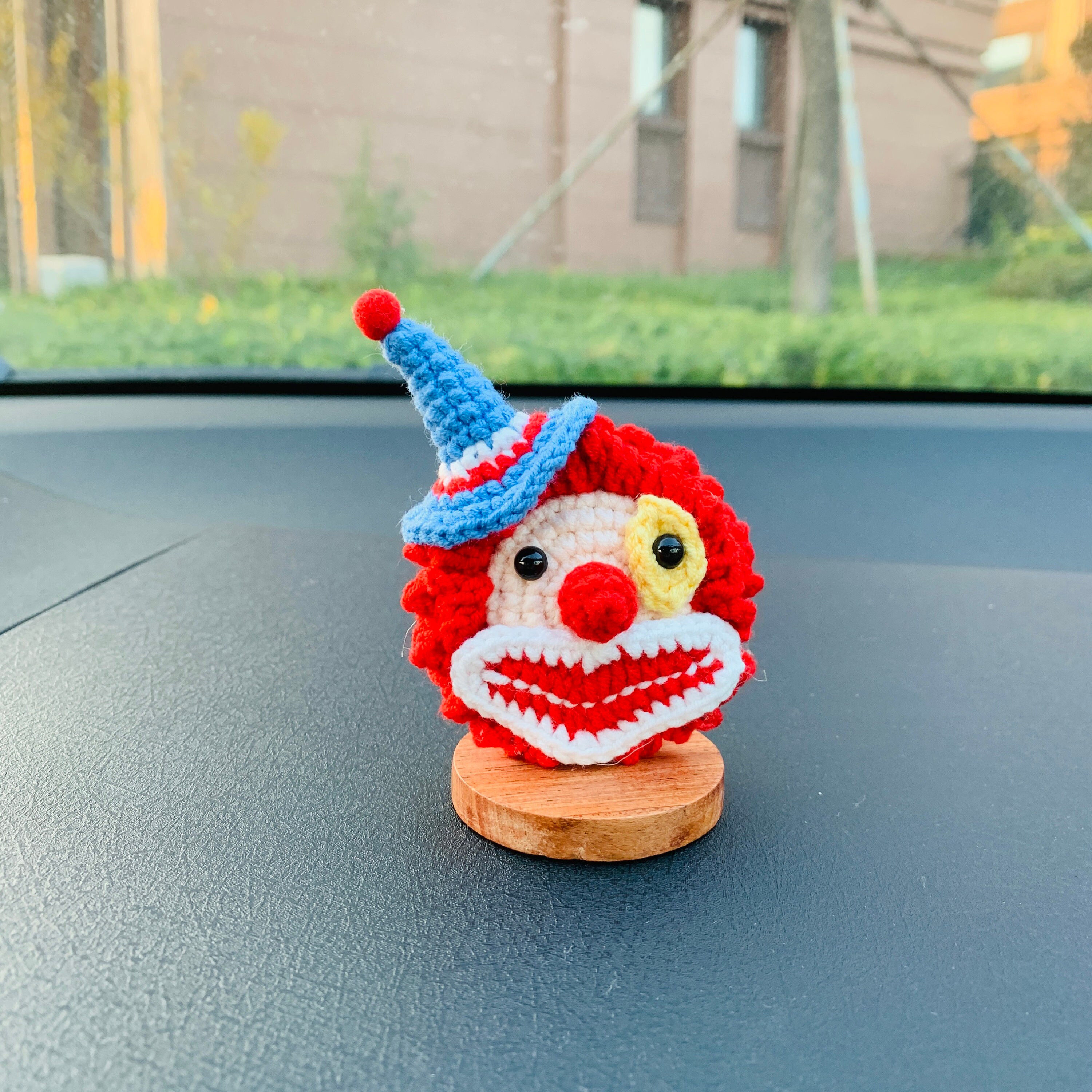 Handmade Crochet Cute Clown Car Accessories Car Dashboard - Etsy