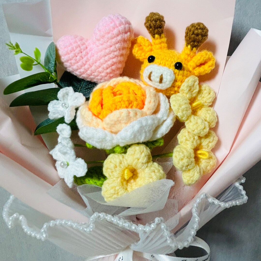Crochet Flowers, Giraffe Rose Lily of the Valley, Cute A Bunch of ...