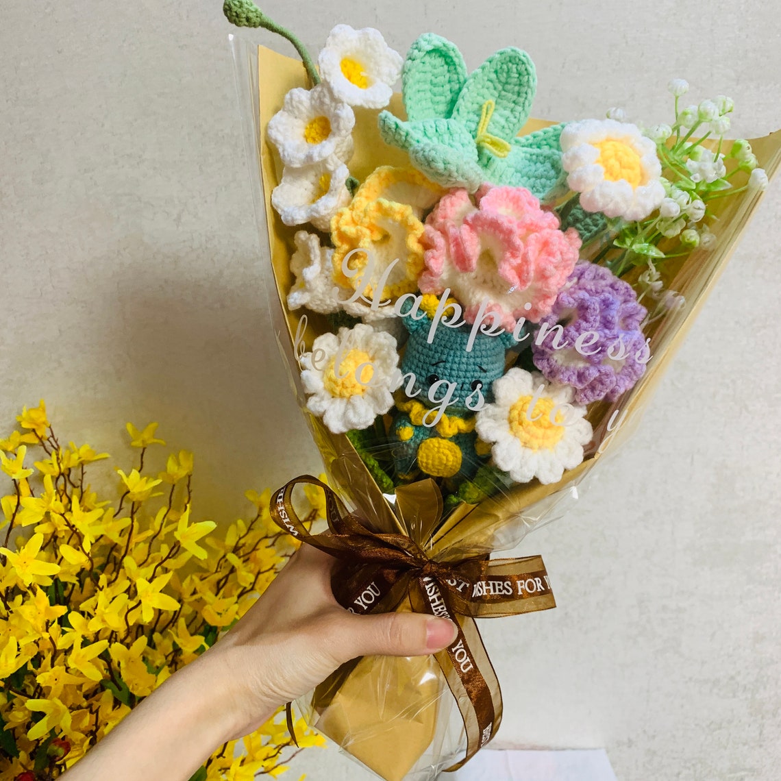 Crochet Flowers Animals Dragon Tulip Daisy Carnation Ornaments Cute A ...