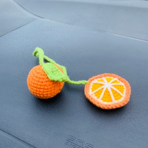 Cute Car Mirror Hanging Orange Fruit Car Interior Rear View Mirror ...