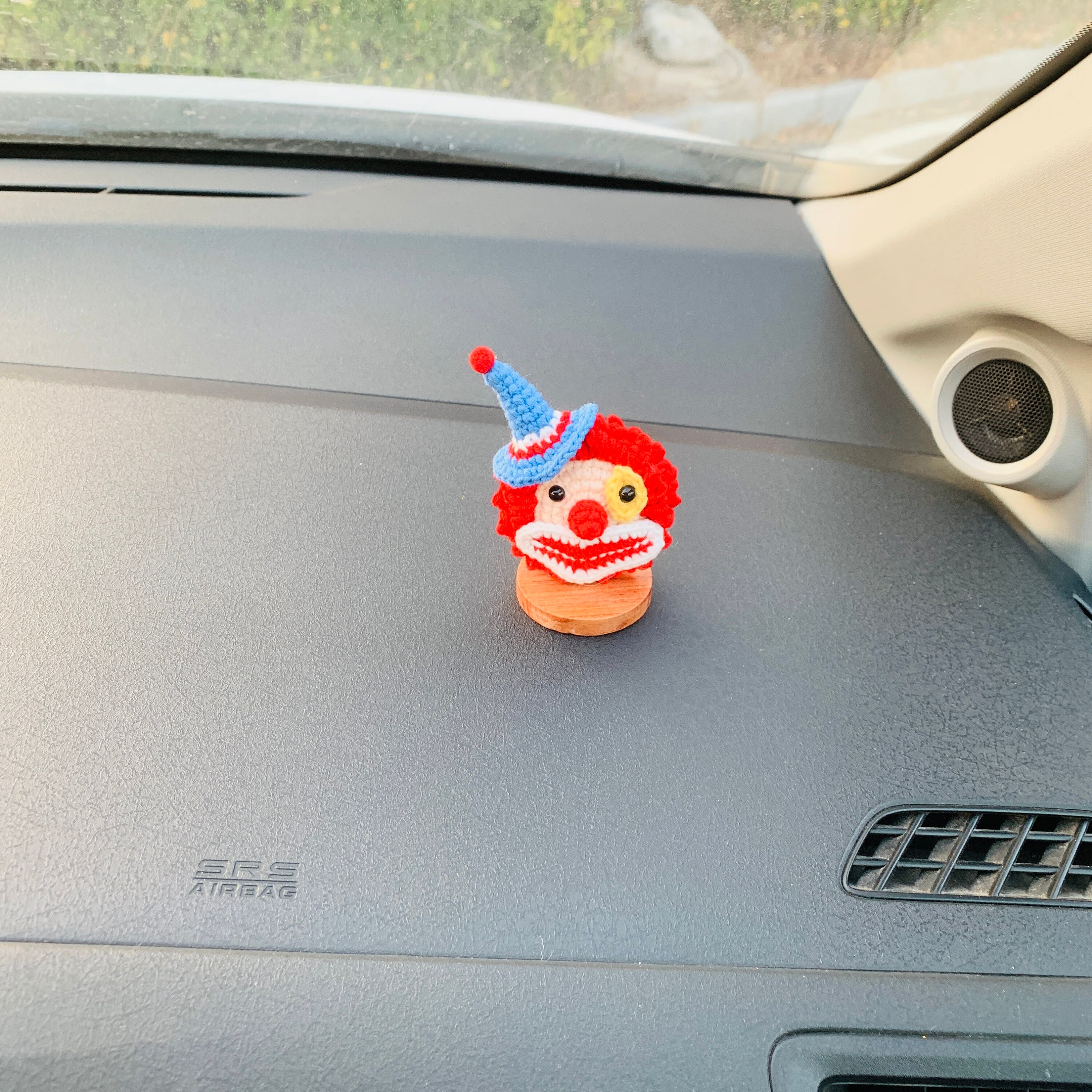 Handmade Crochet Cute Clown Car Accessories Car Dashboard - Etsy