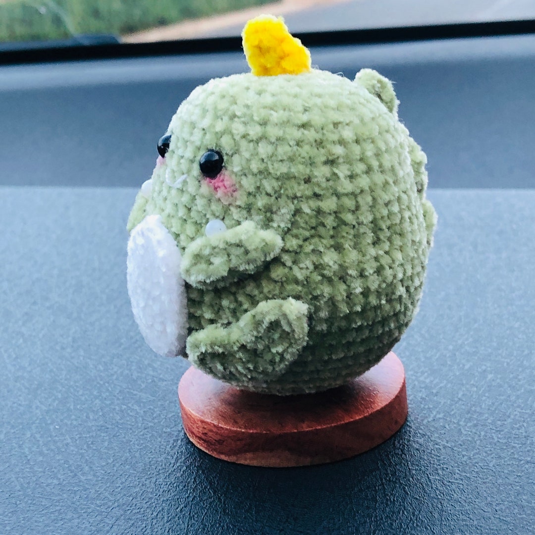 Handmade Crochet Cute Cute Little Dinosaur Car Accessories Car ...