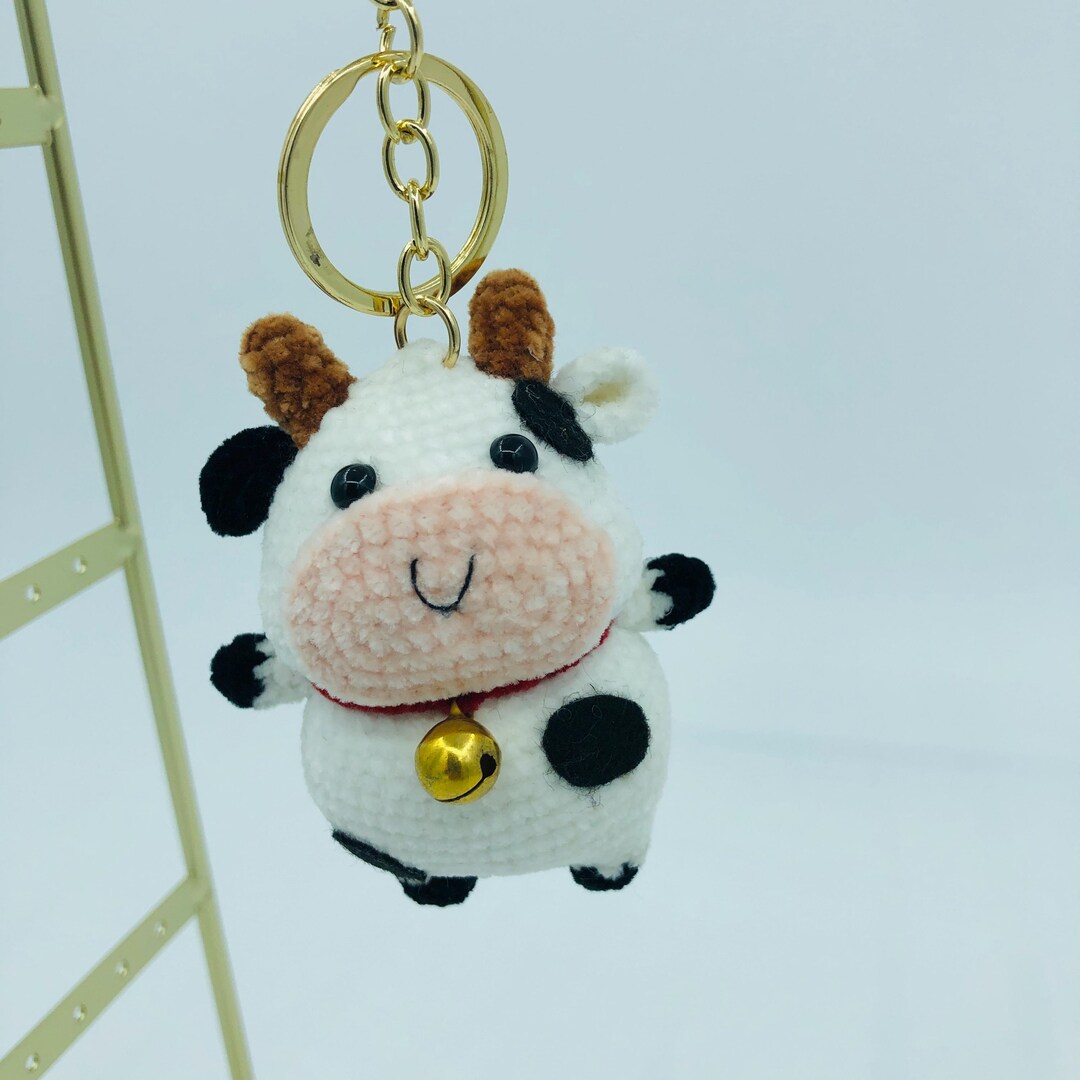 Crochet Cow Unique Positive Doll Handmade Cute Amigurumi Fingertip Toy ...