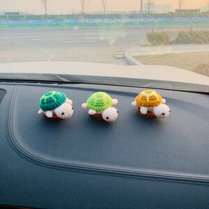 Handmade Crochet Cute Mini Turtle Head Retracted Into Shell Car ...