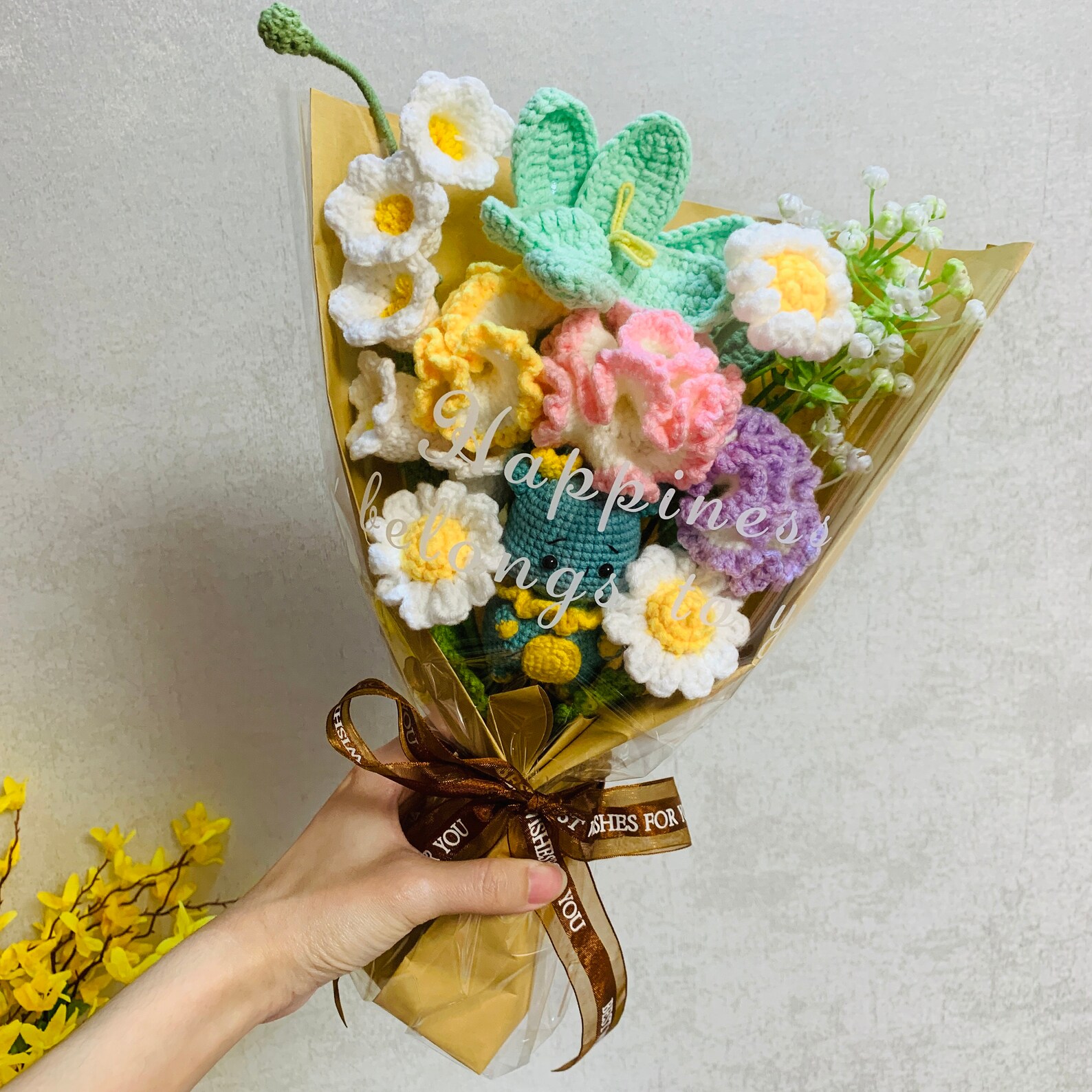 Crochet Flowers Animals Dragon Tulip Daisy Carnation Ornaments Cute A ...