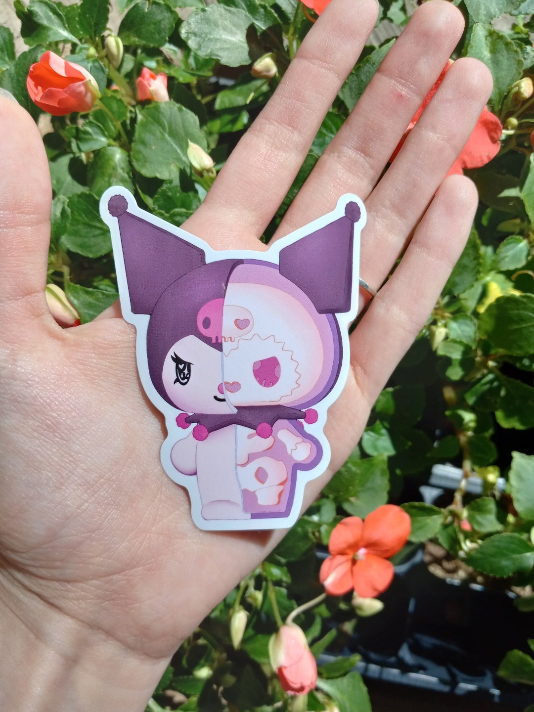 Kawaii Goth Bunny Vinyl Sticker: Anime Skull Anatomy - Etsy