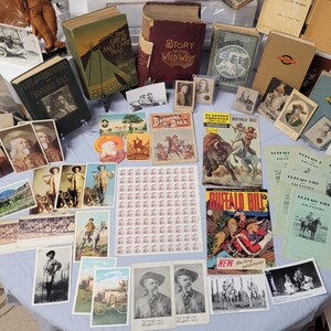 HUGE LOT William F Buffalo Bill Cody Photos Cards Books Stamps ...