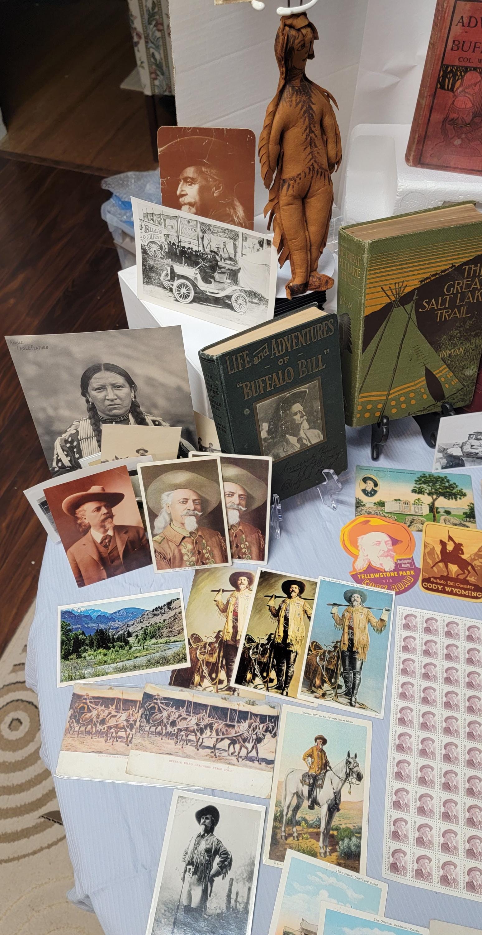HUGE LOT William F Buffalo Bill Cody Photos Cards Books Stamps ...