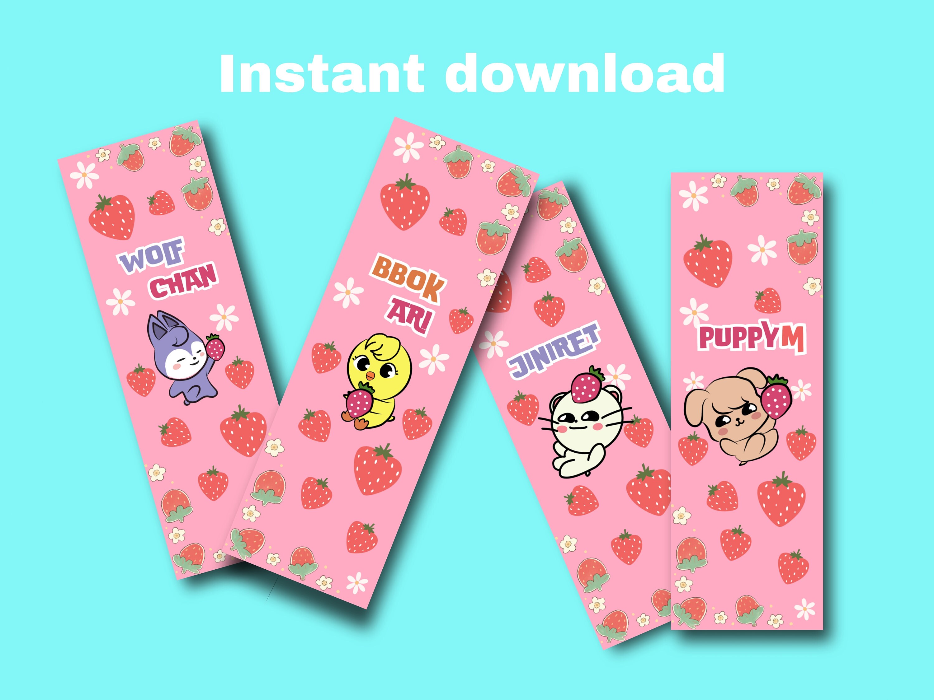 SKZOO Bookmarks SKZ 2x6 Inch Instant Download - Etsy