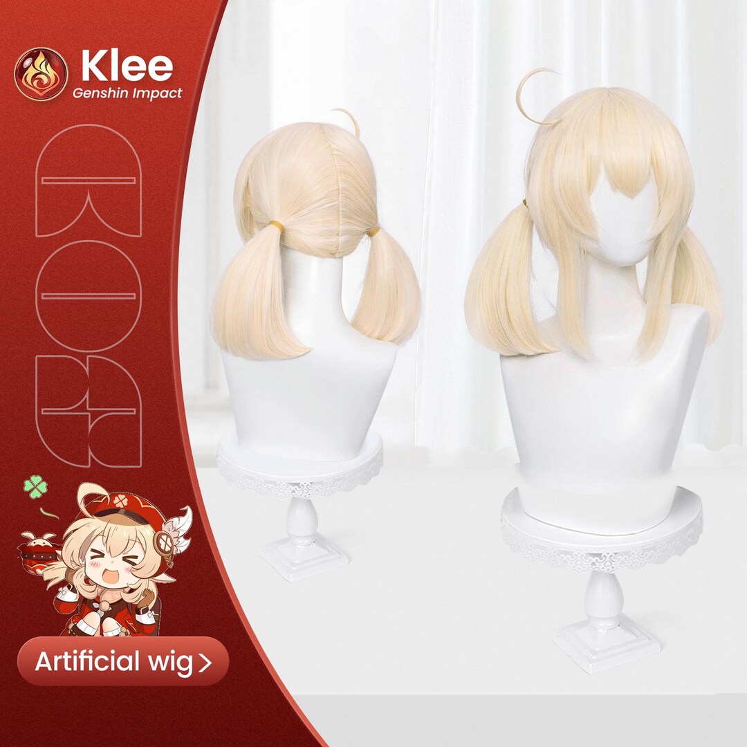 Genshin Impact Klee Handmade Cosplay Wig Hair Klee Wig Halloween ...
