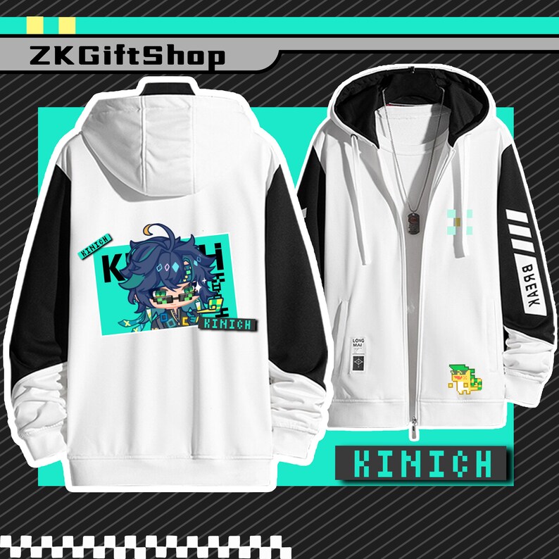 Genshin Impact Cute Kinich Hand Drawn Hoodie - Game Peripheral ...