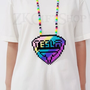 Custom Kandi Necklace-large Size Disco Glitter Pacifier-glow - Etsy