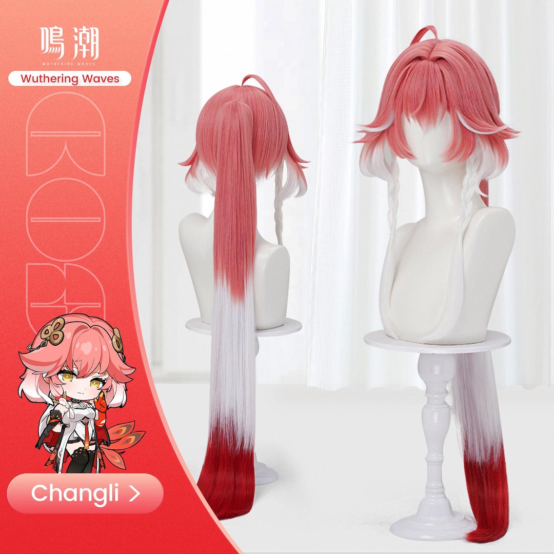 Wuthering Waves Changli Handmade Cosplay Wig Hair Changli Wig Halloween ...