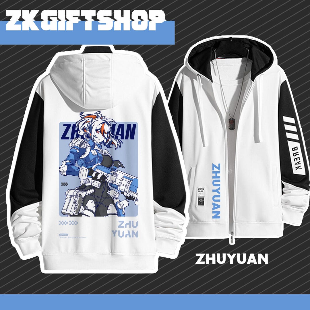 Zenless Zone Zero Zhu Yuan Hand Drawn Hoodie Game Peripheral ...