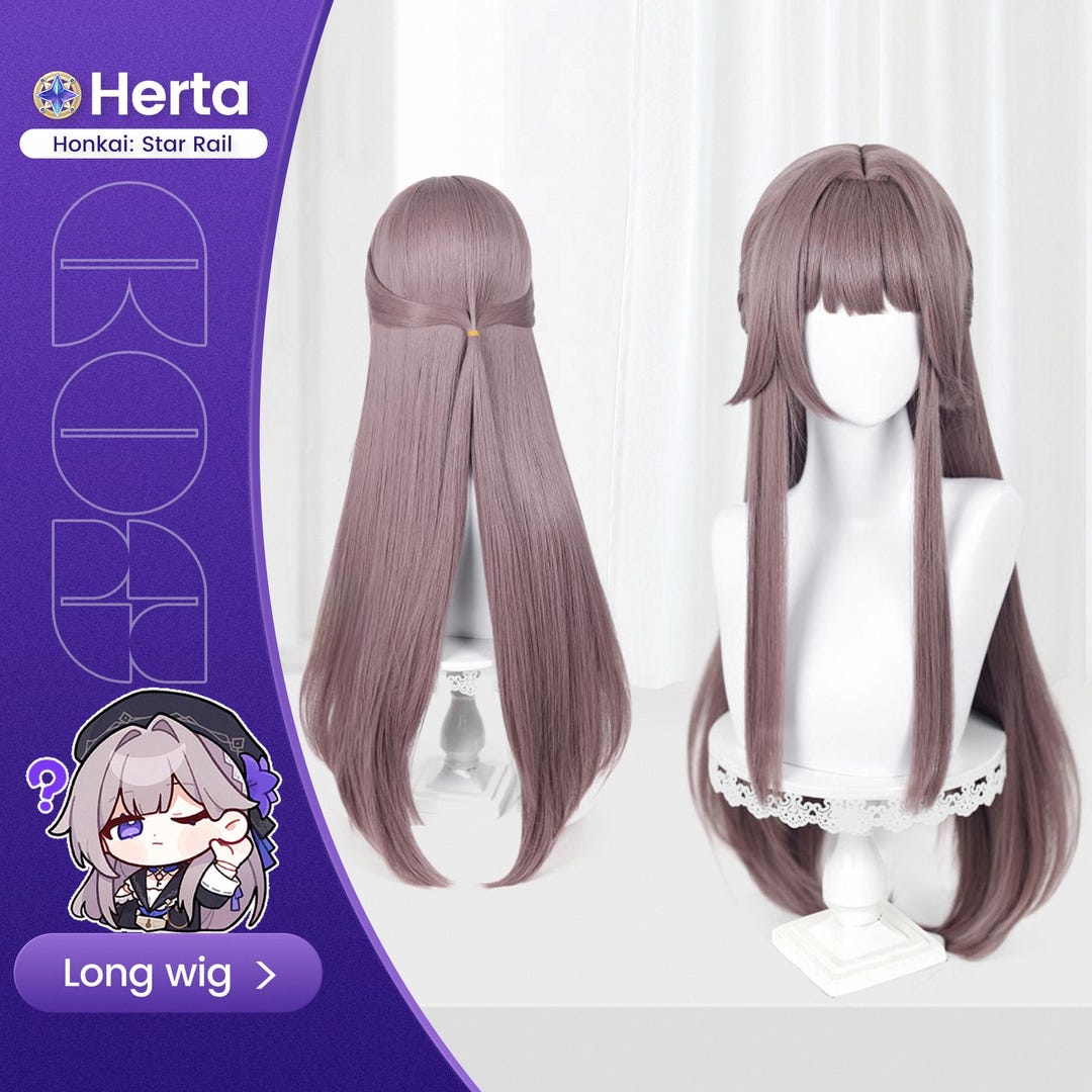 Honkai Star Rail Herta Handmade Cosplay Wig Hair Herta Wig Halloween ...