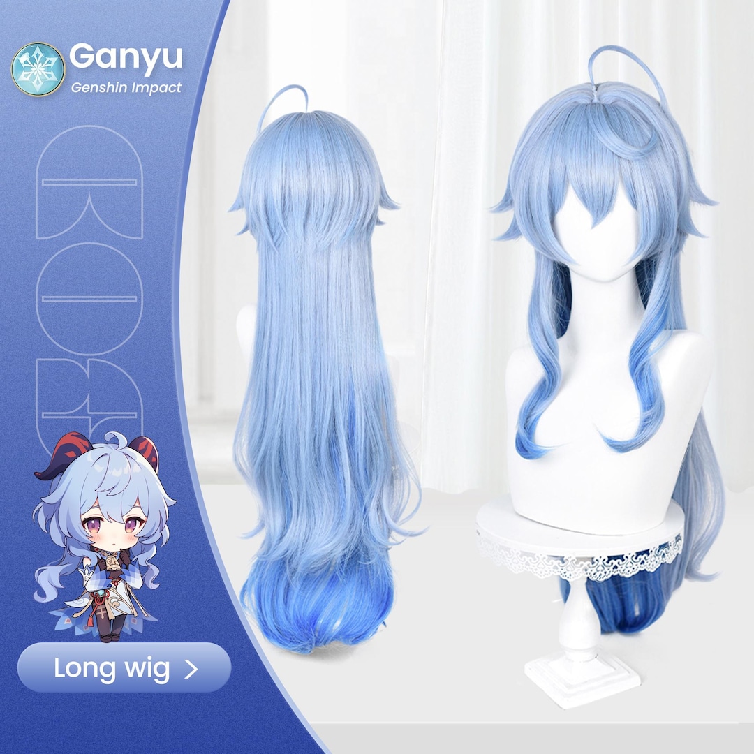Genshin Impact Ganyu Handmade Cosplay Wig Hair | Ganyu Wig | Halloween ...
