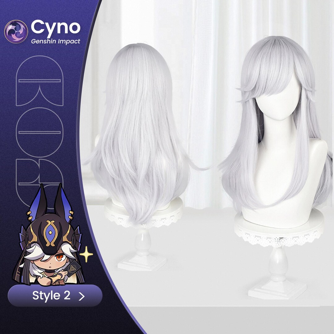 Genshin Impact Cyno Style 2 Handmade Cosplay Wig Hair Cyno Wig ...