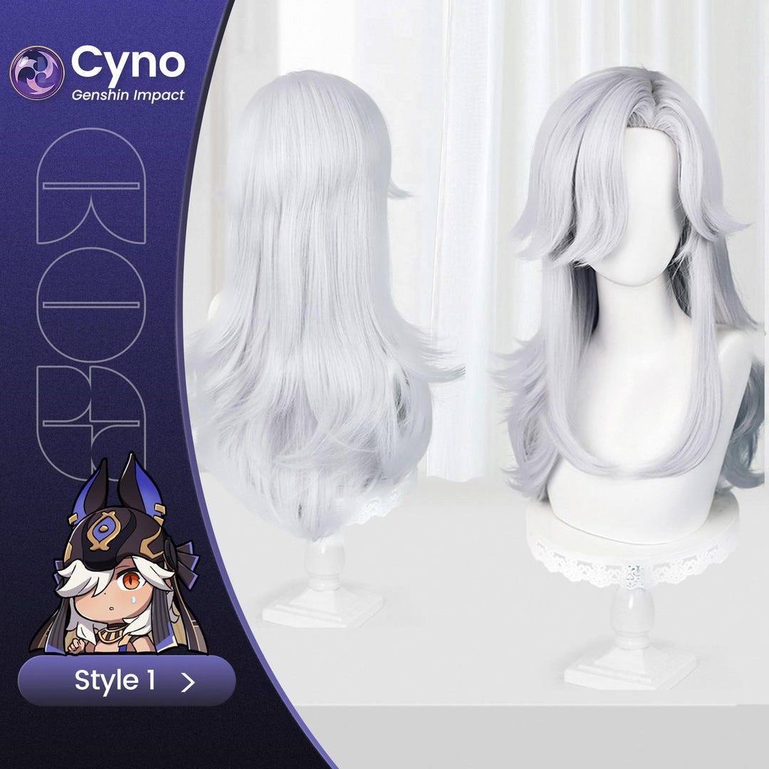 Genshin Impact Cyno Style 1 Handmade Cosplay Wig Hair | Cyno Wig ...