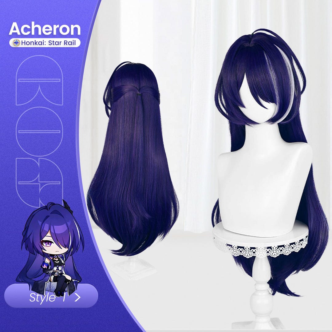Honkai Star Rail Acheron Handmade Cosplay Wig Hair | Acheron Wig ...