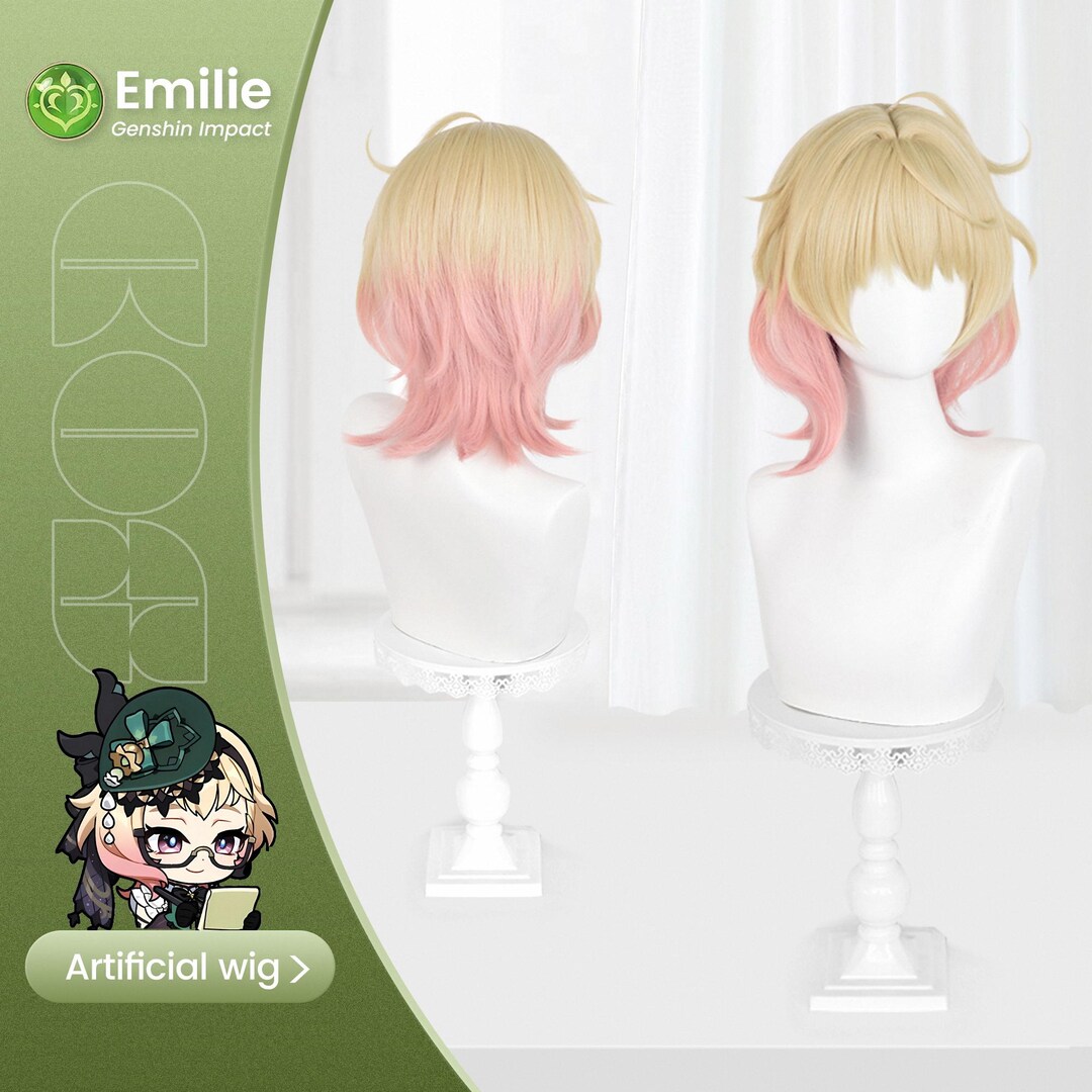Genshin Impact Emilie Handmade Cosplay Wig Hair Emilie Wig Halloween ...
