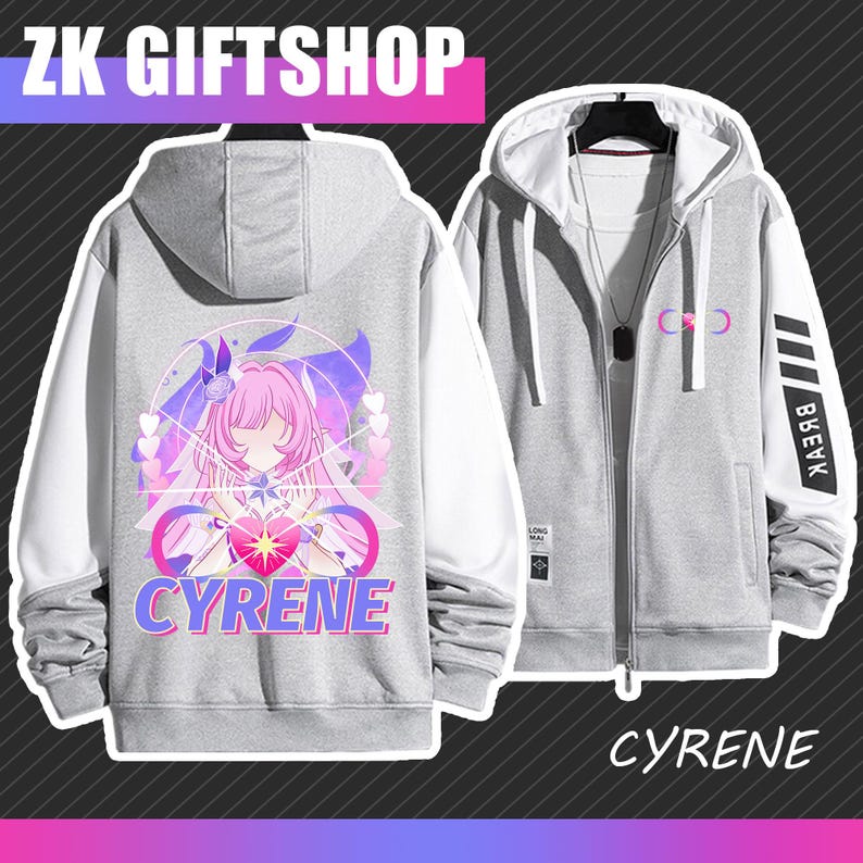 Honkai Star Rail Cyrene Anime Hooded Jacket, Polyester Winter Coat ...