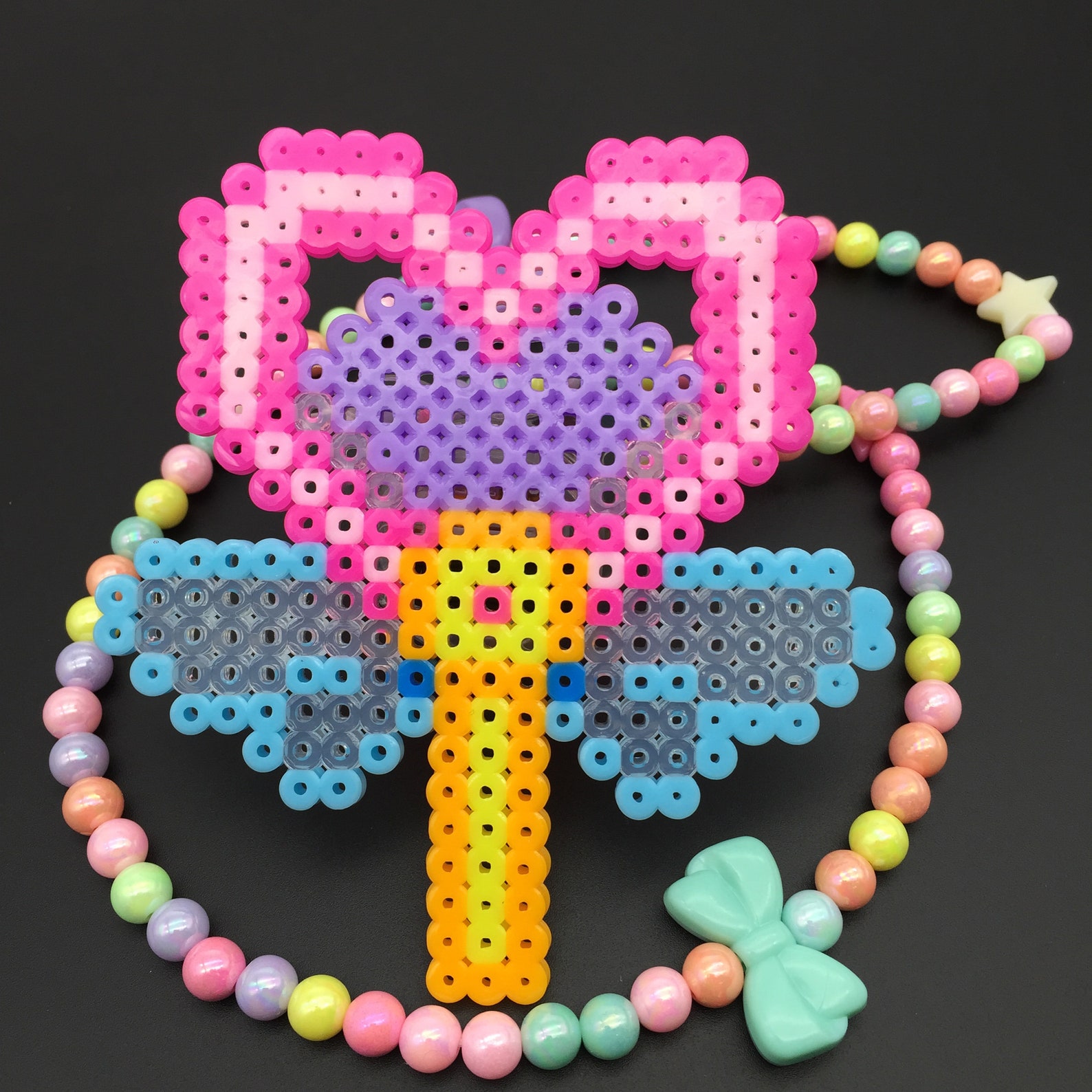 Customizable Rave Kandi Necklace-disco Glitter Pacifier-light - Etsy