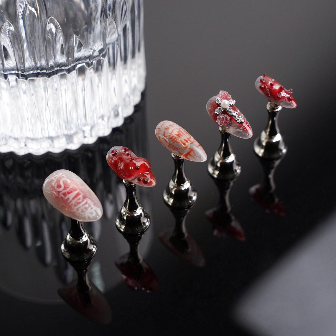 Astarion Baldur's Gate 3 Press-on Nails: Gothic Vampire Cosplay - Etsy