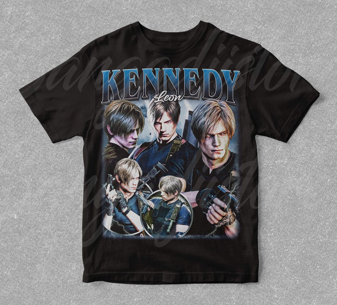 Retro 90's Leon Kennedy T-shirt, Leon S. Kennedy Resident Evil Fan Tee ...