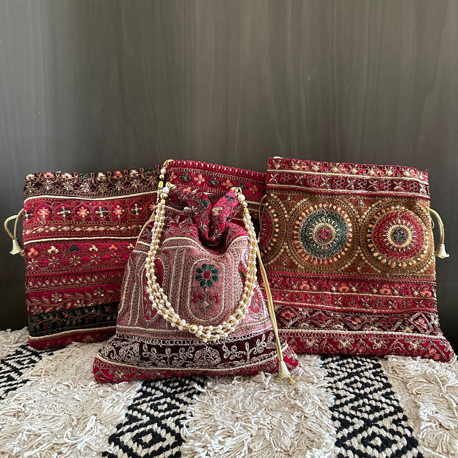Handmade Boho Banjara Bag, Gujarati Kutchi Pothli Bags, Poti Bags ...