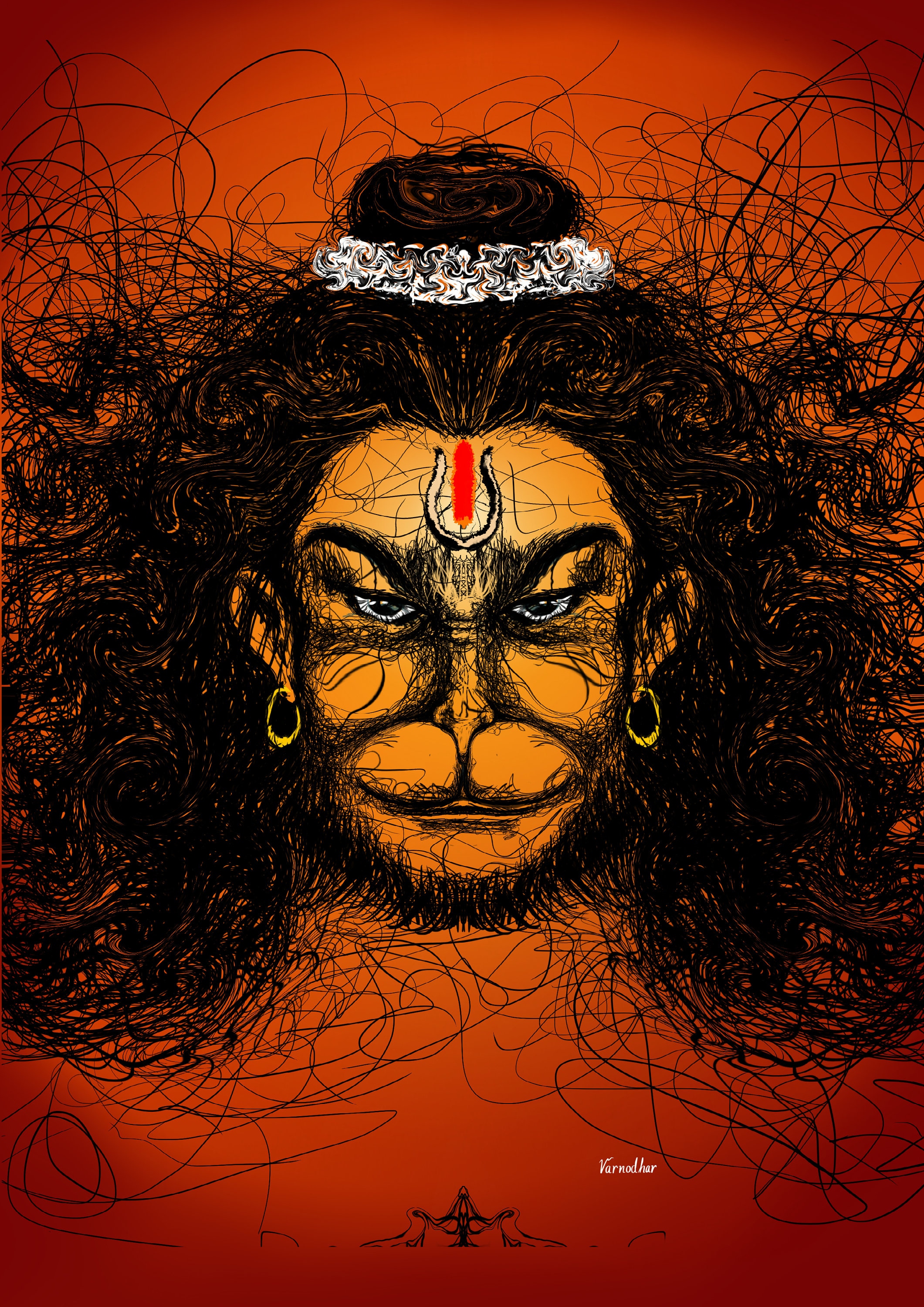 Lord Hanuman painting DIGITAL PRINT download for Wall Decor | Etsy