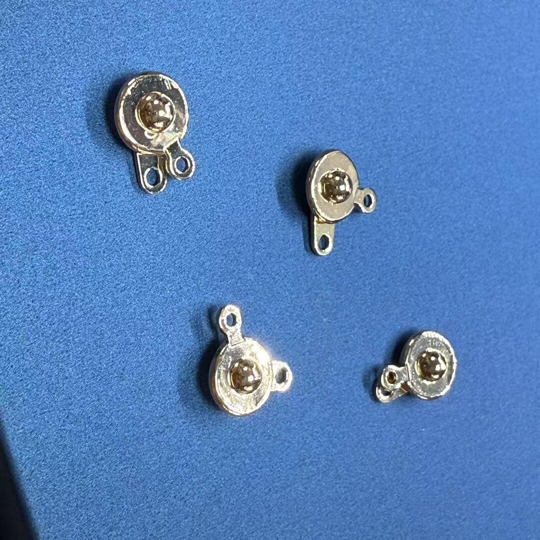 14K Gold Plated Ball & Socket Snap Clasps 10*17mm, Gold Tone Round Button Clasp, Snap Clasp ...