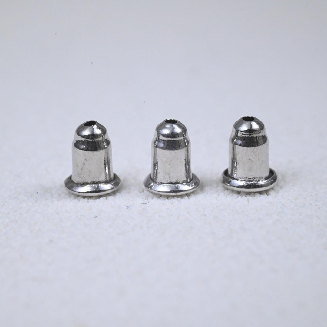 Sterling Silver Bullet Earring Backs, Jewelry Supplies - Etsy