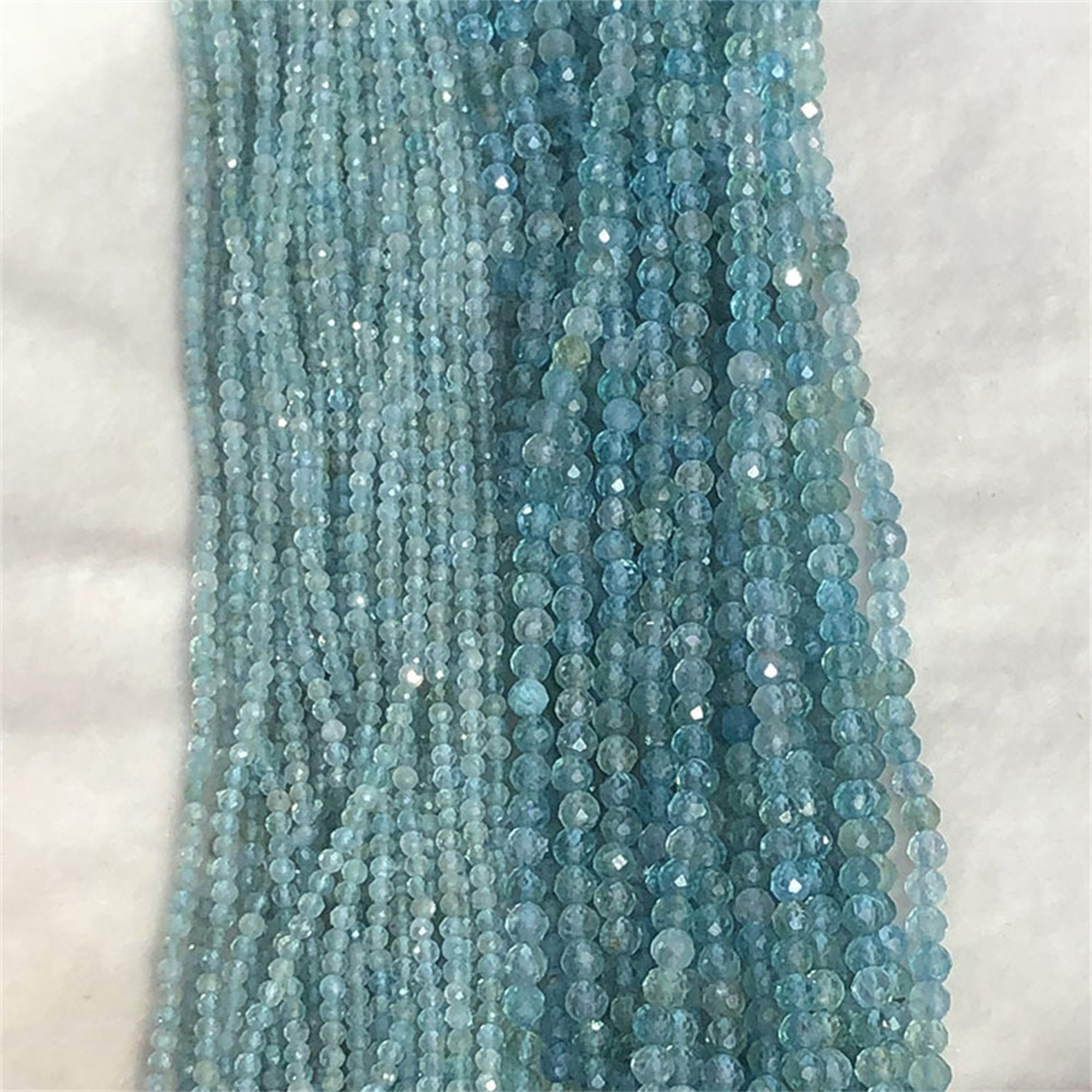 Faceted Light Blue Apatite Gemstone Beads, Full Strand - Etsy
