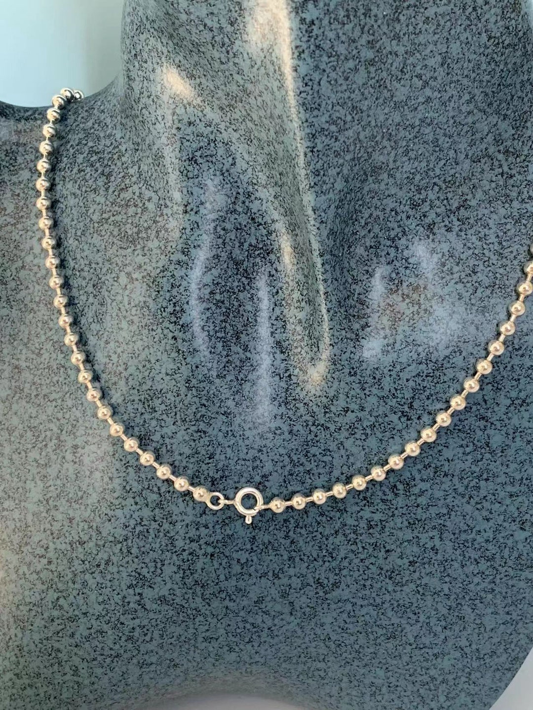 Sterling Silver Ball Chain, 925 Sterling Silver Bead Ball Chain, Round ...