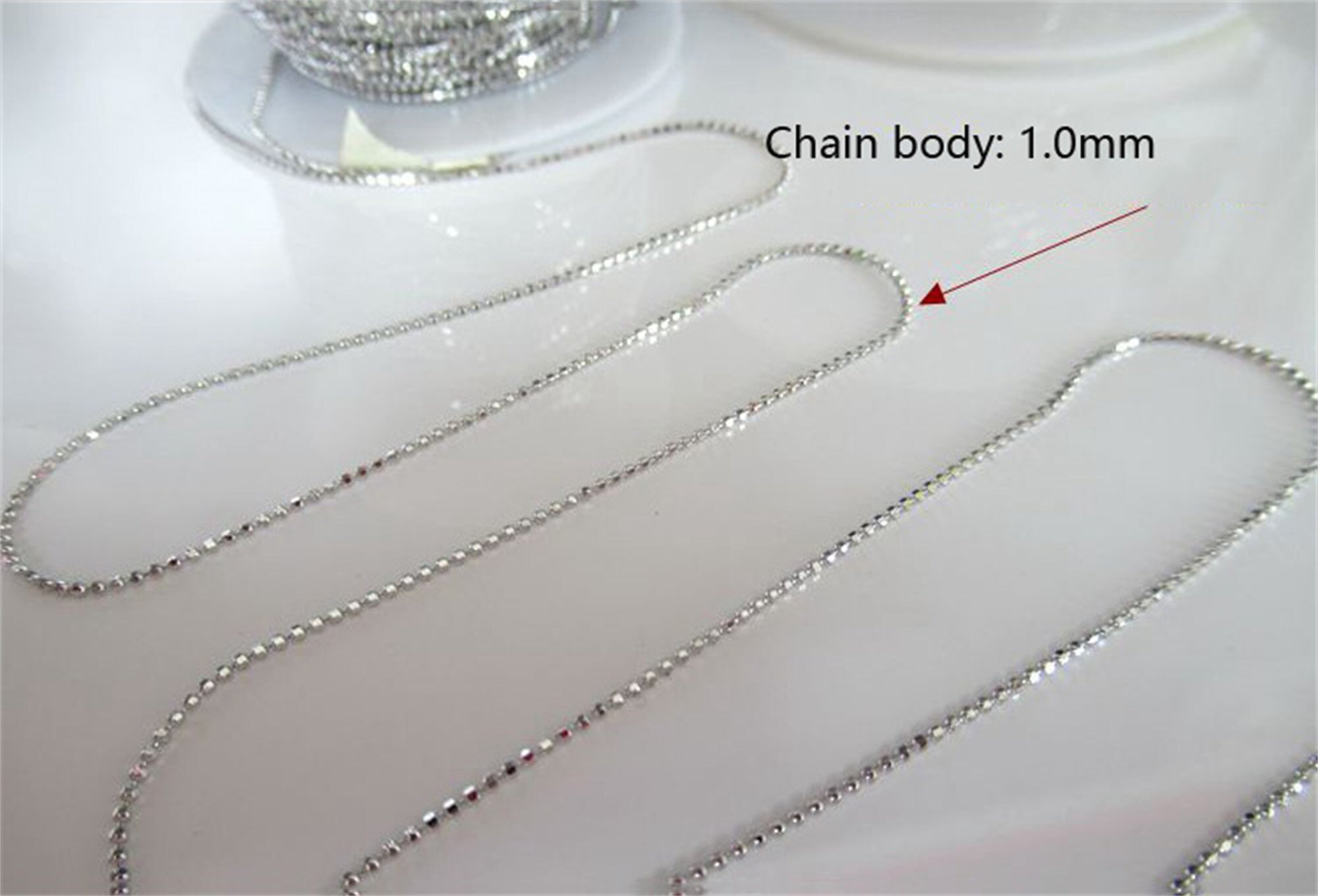 Sterling Silver Ball Bead Chain, Bulk Bead Chains, Unfinished Ball Bead ...