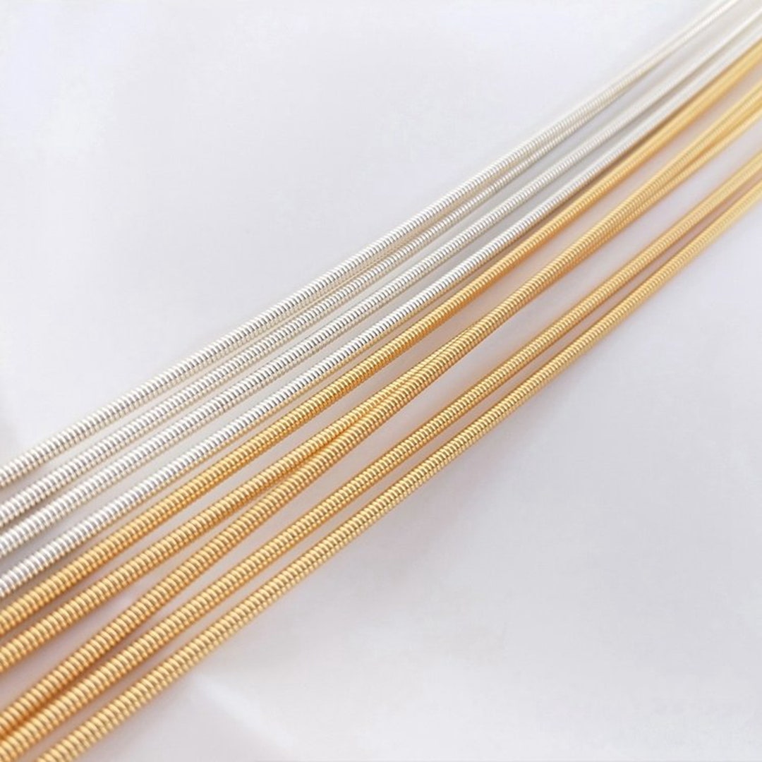 14K Gold Plated Wires, Round Brass Twist Wires, Gold Tone Soft Spring ...