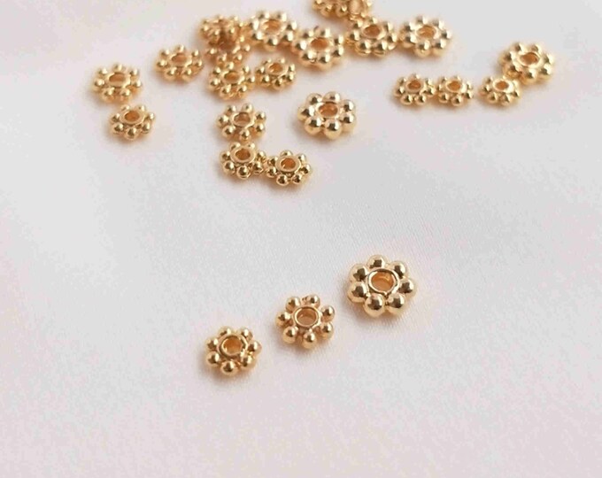 10/50pcs 14K Gold Plated Circle Bead Frames Gold Tone Bead - Etsy