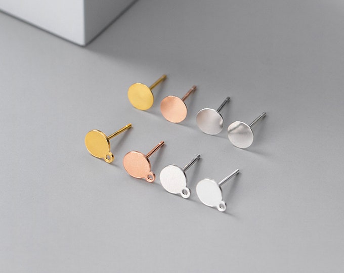 20 Pairs Sterling Silver Earring Posts W/ Flat Back 1.5mm 2mm - Etsy