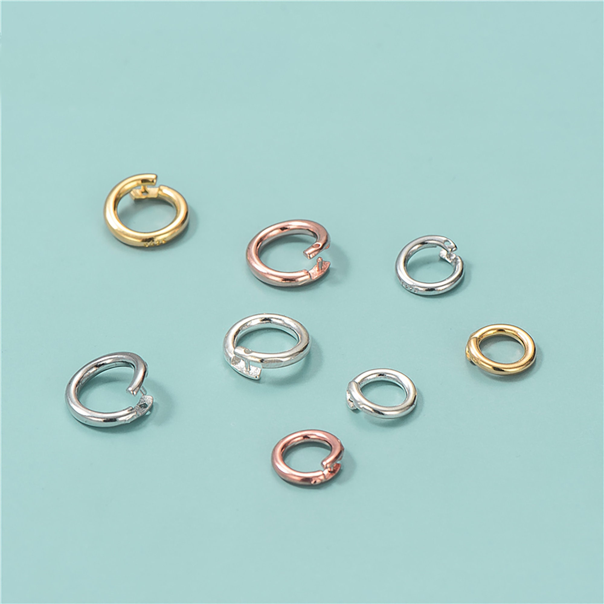 925 Silver Locking Jump Ring S925 Silver Open Jump Ring for - Etsy