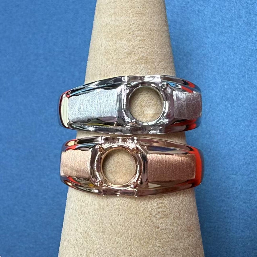 Sterling Silver Round Ring Setting, Round Ring Head, 925 Silver Ring ...