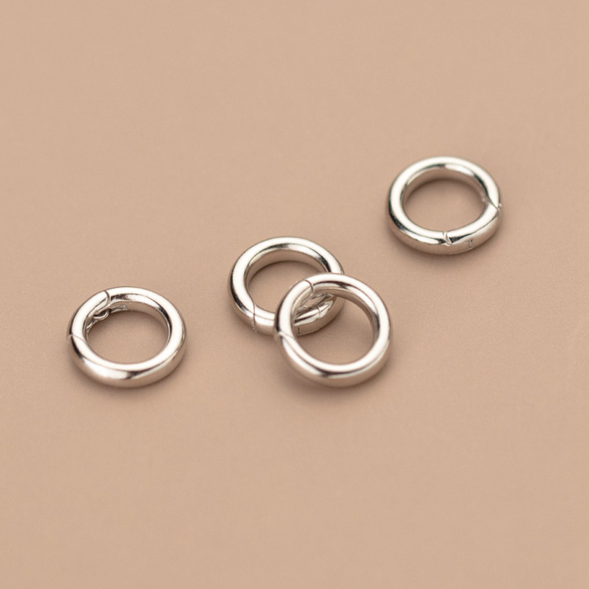 Sterling Silver Round Circle Clasp for Pearl Bracelet Necklace, 925 ...