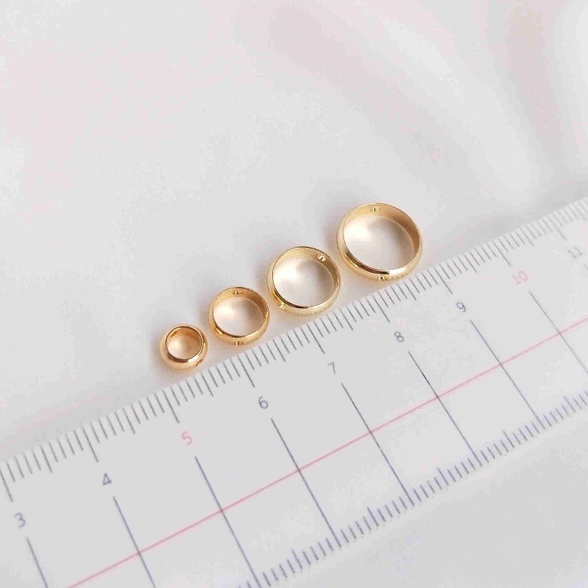 14K Gold Plated Circle Bead Frames, Jewelry Making (6-12mm) - Etsy