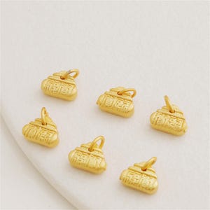 18K Matte Gold Plated Longevity Lock Charm Pendant, Lock Bracelet ...