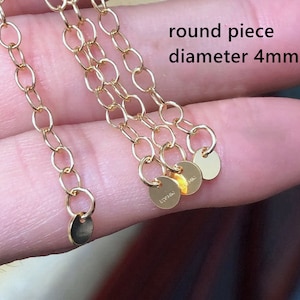 14K Gold Filled Extension Chains With Tail Drop , Gold Filled Chain ...