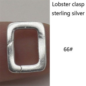 Sterling Silver Rectangle Spring Gate Clasp, Hinged Design - Etsy