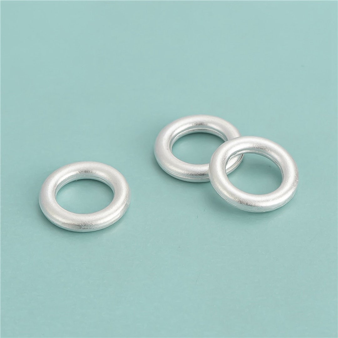 Sterling Silver Matte Closed Jump Ring, 925 Sterling Silver Seamless ...